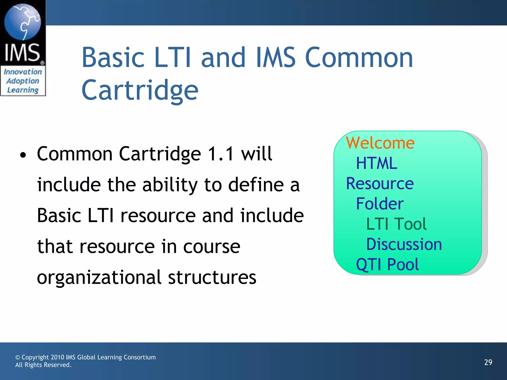 IMS Basic Learning Tools Interoperability | PPT