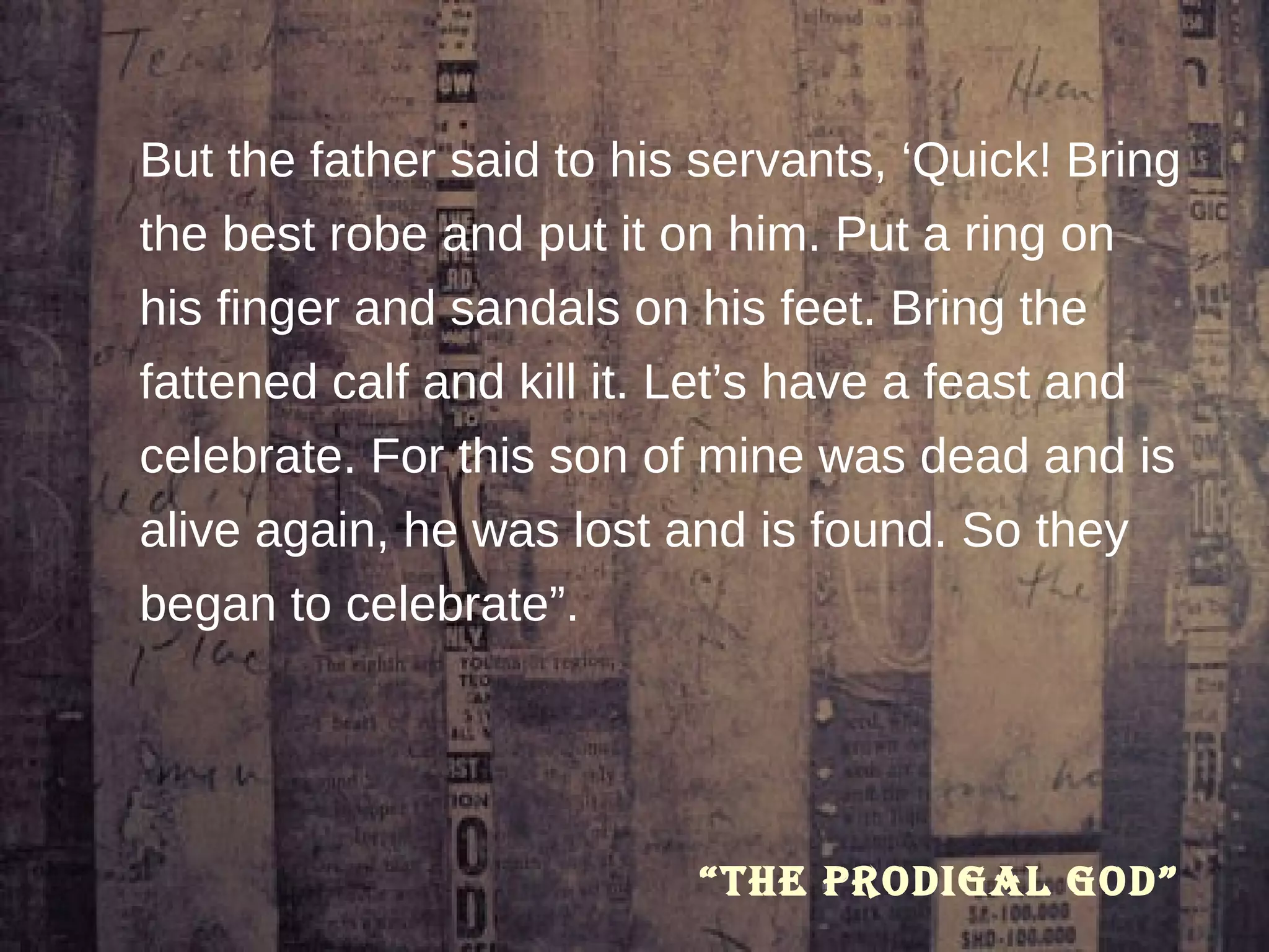 The Prodigal God | PPT