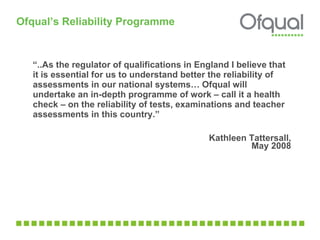 Regulating for quality in assessment | PPT