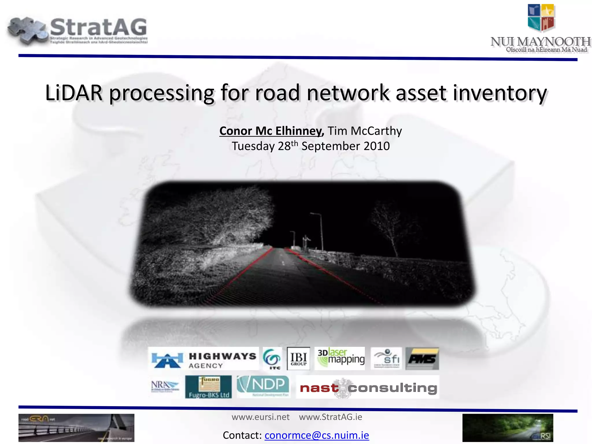 LiDAR processing for road network asset inventory | PPTX
