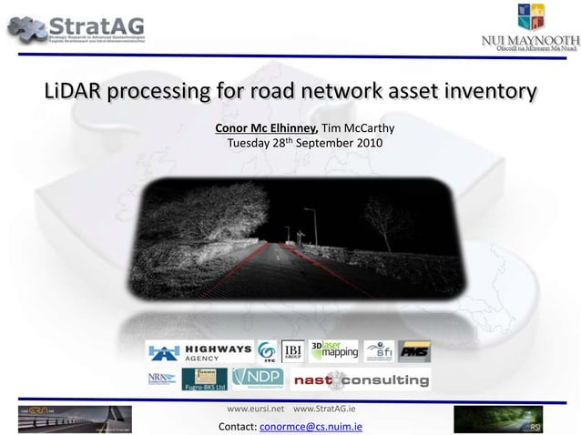 LiDAR processing for road network asset inventory | PPT