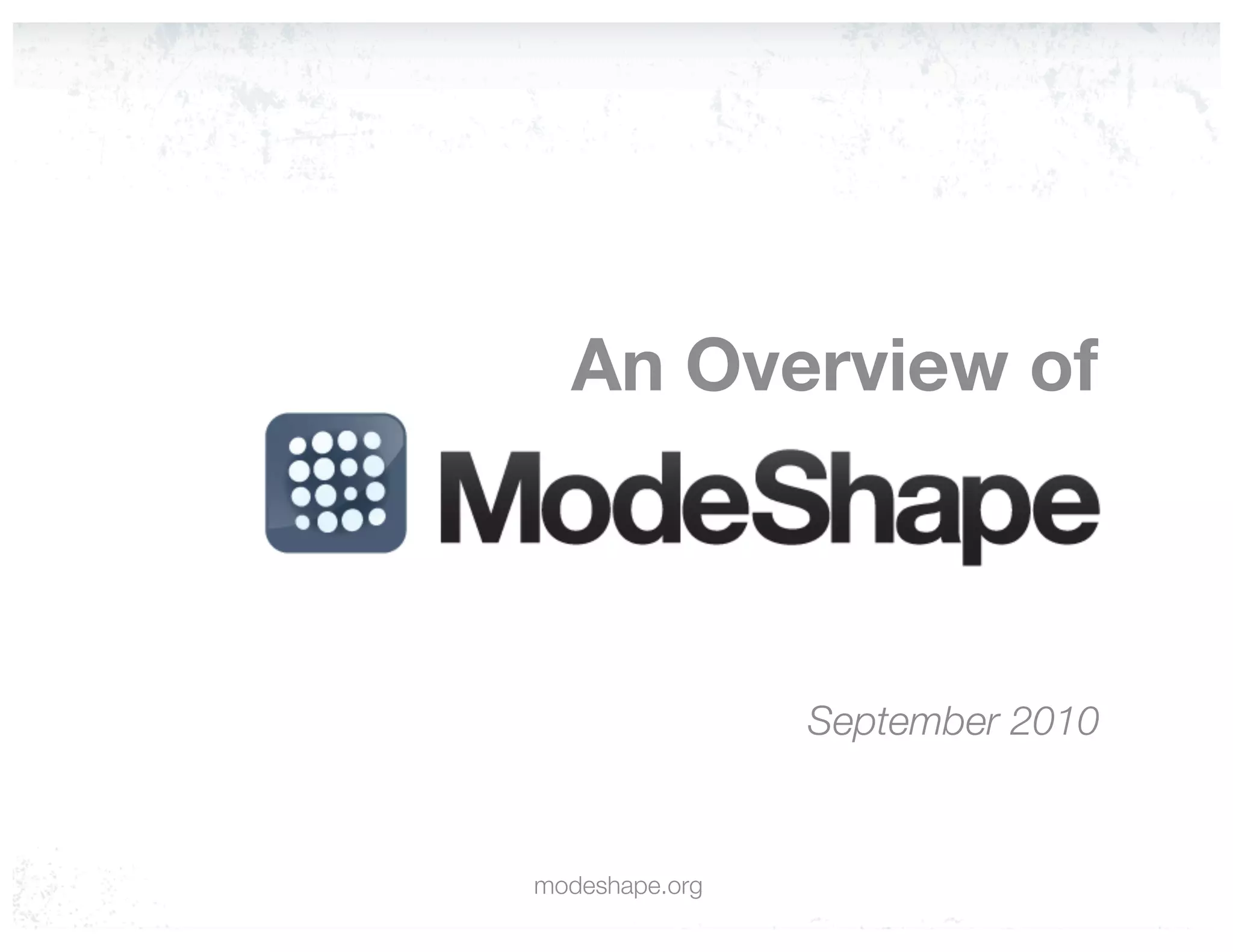 An Overview of ModeShape | PPT