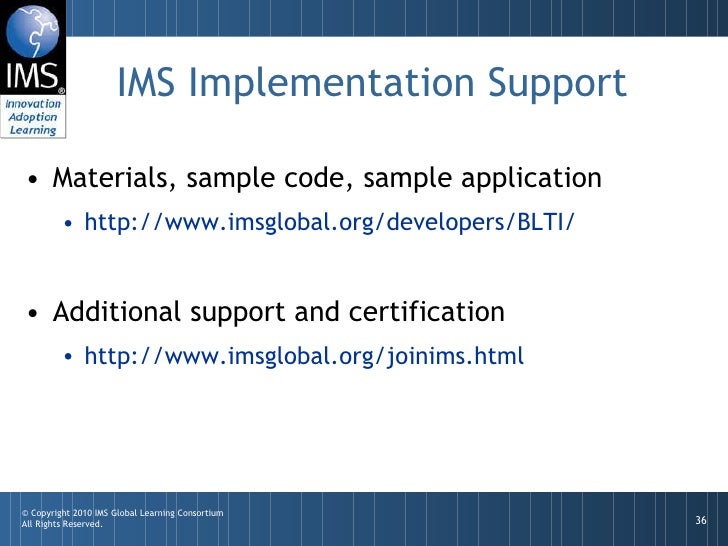 IMS Basic LTI Overview
