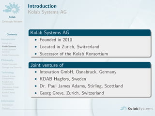 Kolab - Groupware unlike others | PDF