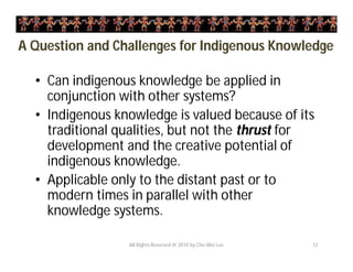 Indigenous Knowledge within a Global Knowledge System | PDF
