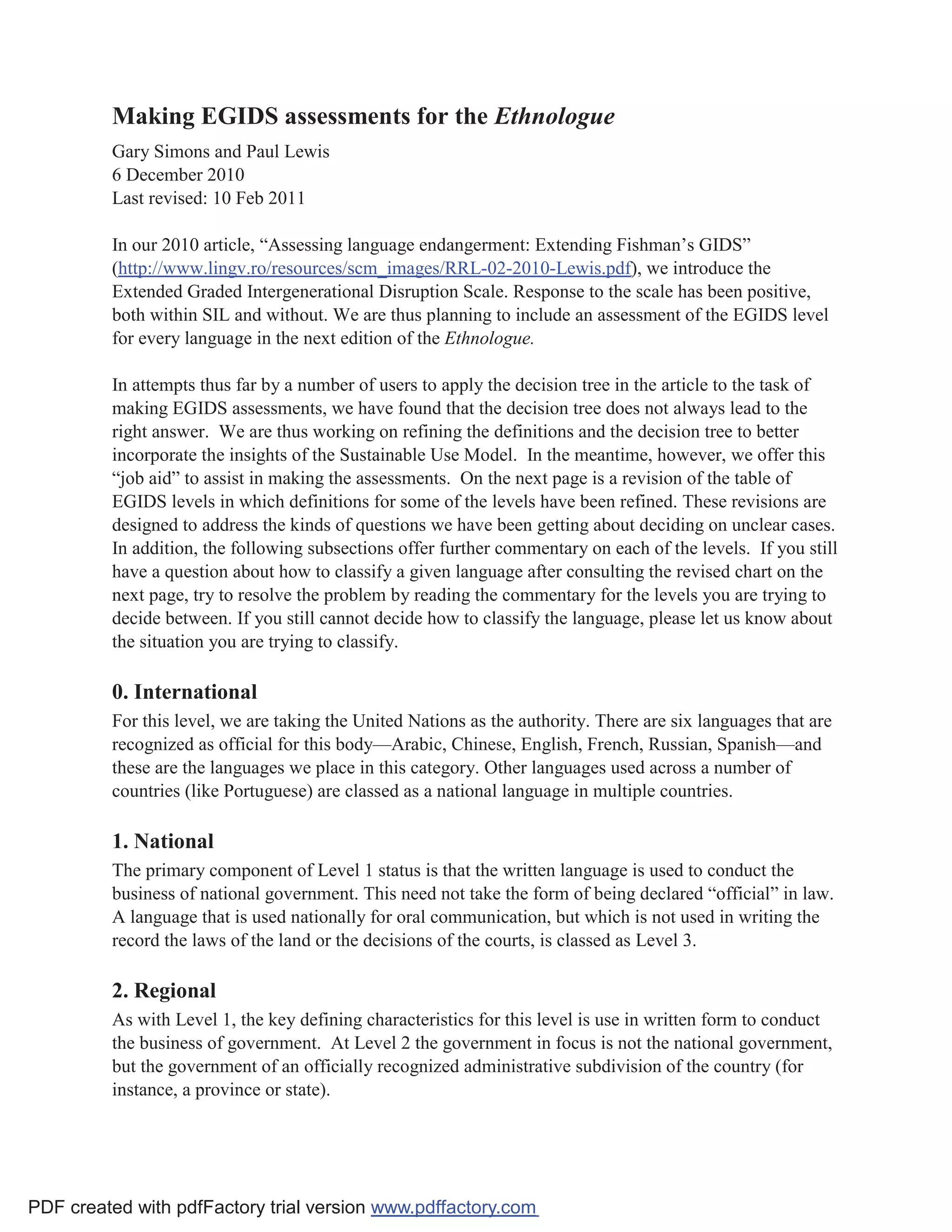 2010 12-6 making egids assessments-english | PDF | Education