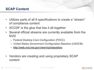 2010-12 SCAP Explained | PPTX | Operating Systems | Computer Software and Applications