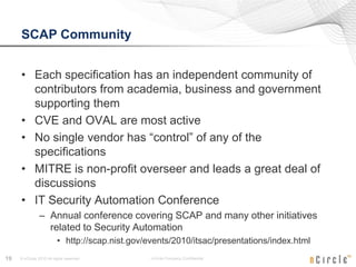 2010-12 SCAP Explained | PPTX | Operating Systems | Computer Software and Applications