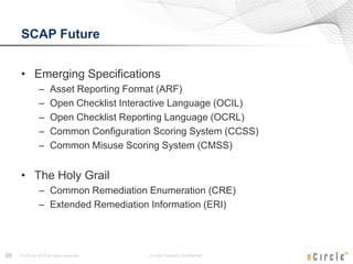 2010-12 SCAP Explained | PPTX | Operating Systems | Computer Software and Applications