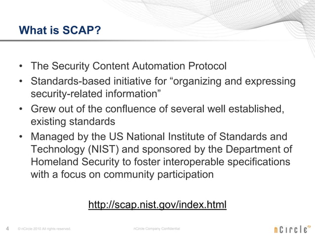 2010-12 SCAP Explained | PPT