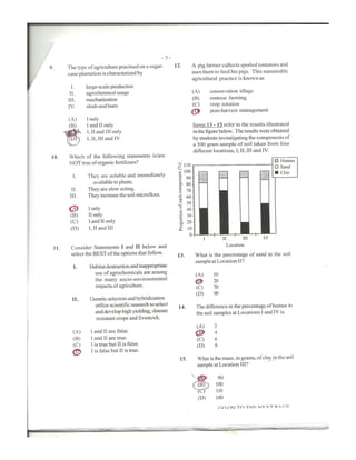 CAPE Environmental Science Unit 2 Paper 1 2010 | PDF
