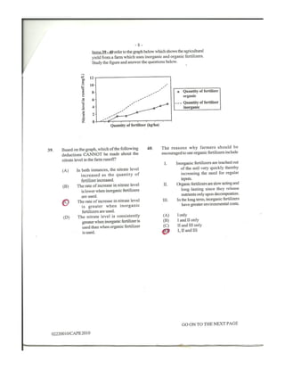 CAPE Environmental Science Unit 2 Paper 1 2010 | PDF