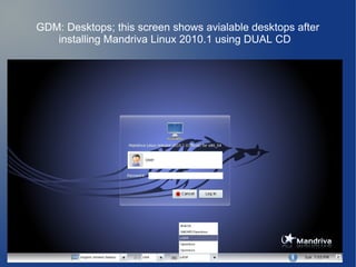 2010.1 mandriva linux gdm | ODP