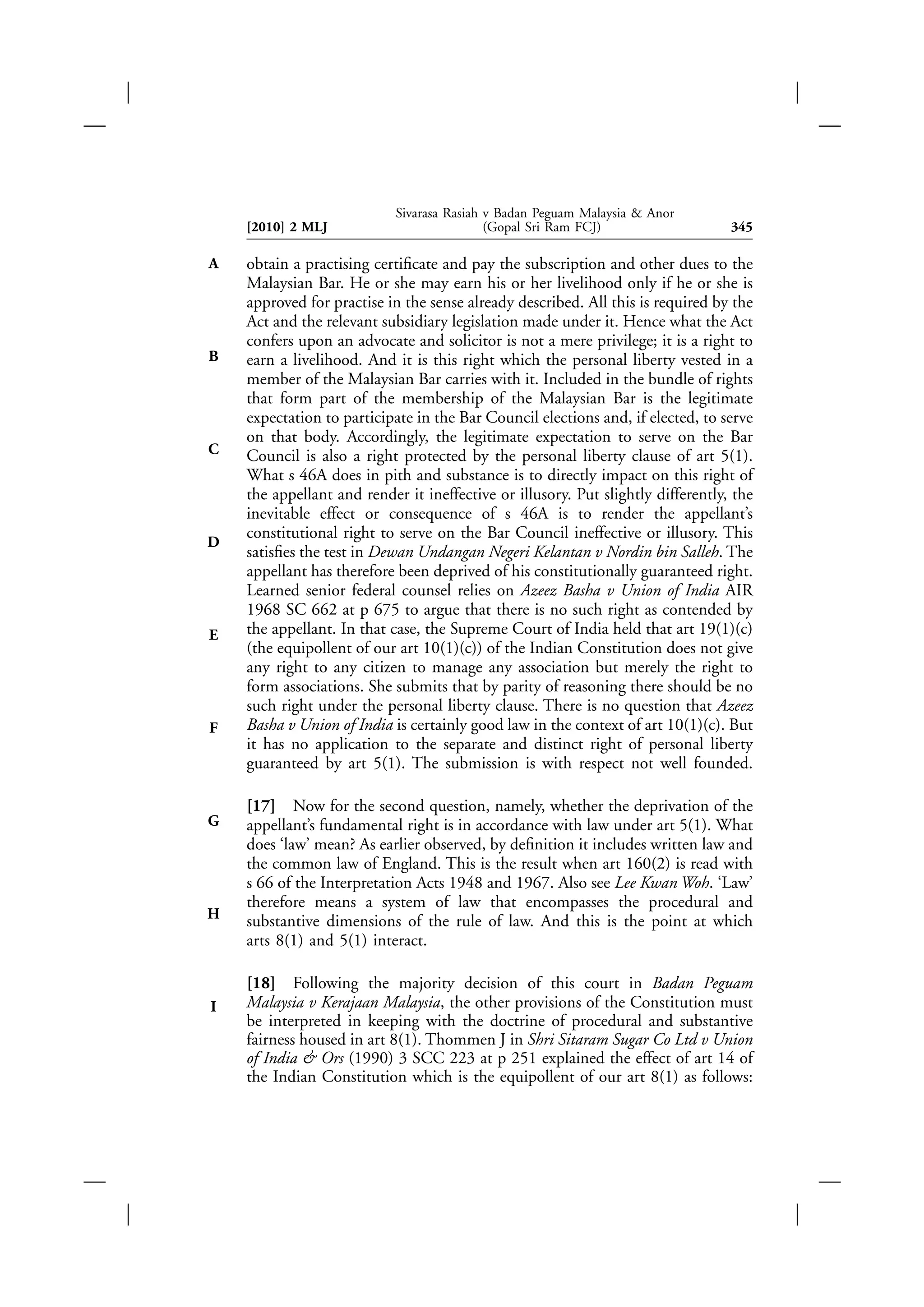 Sivarasa v Badan Peguam Malaysia | PDF