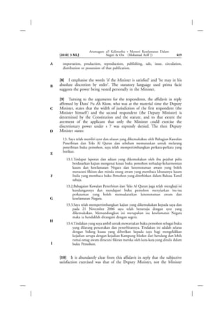 Arumugam al Kalimuthu v Menteri Keselamatan Dalam Negeri & Ors | PDF