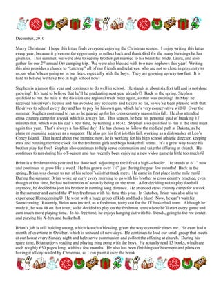 2010 Christmas Letter | DOC