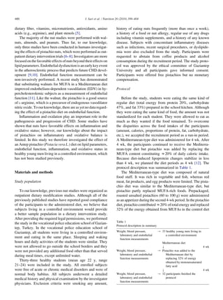 2010 effect of pistachio diet on lipid parameters, endothelial function | PDF | Heart and ...