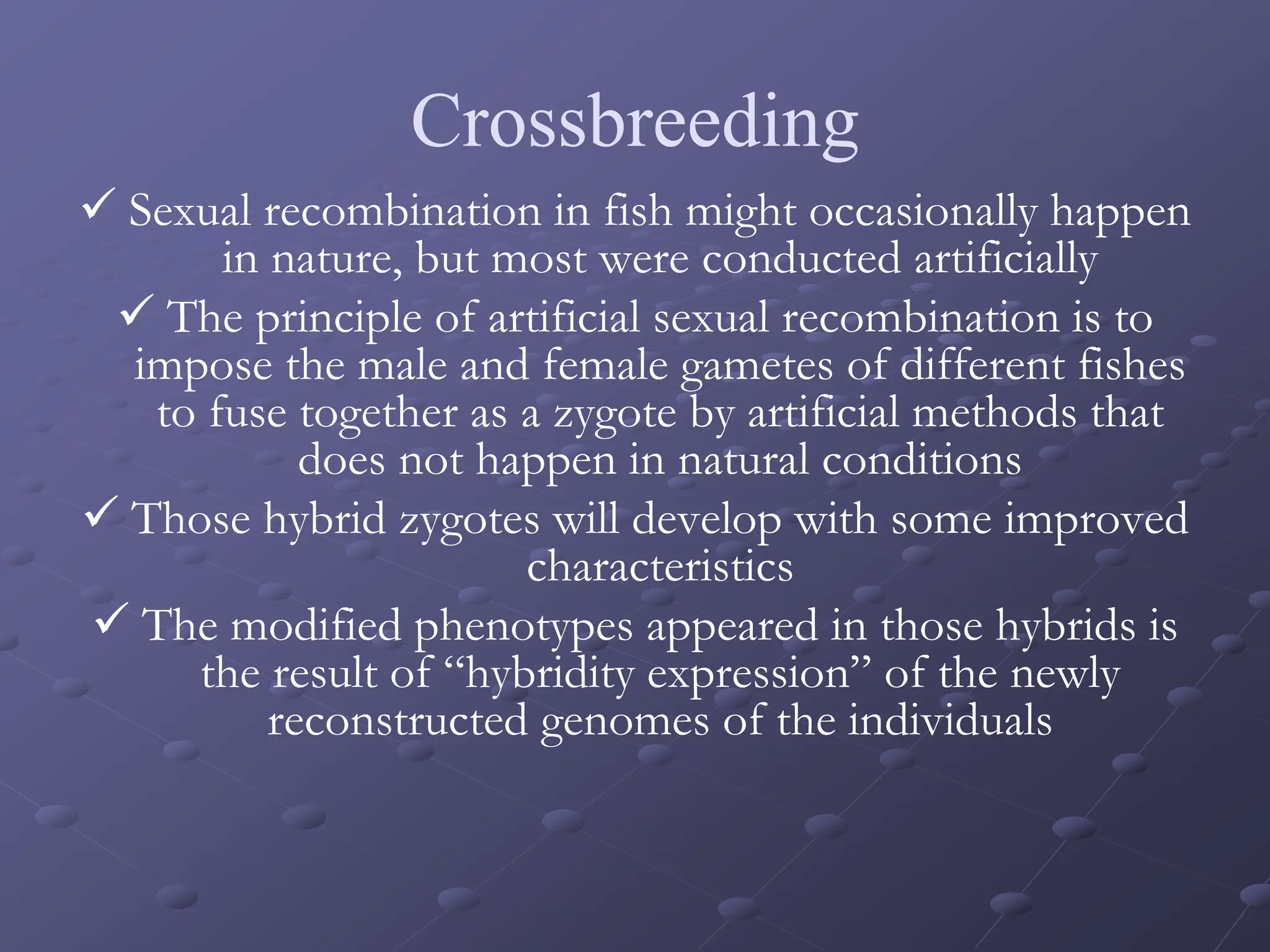 FISHBREEDING and the methods of selection | PPT
