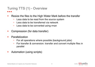 Database-Migration and -Upgrade with Transportable Tablespaces | PDF