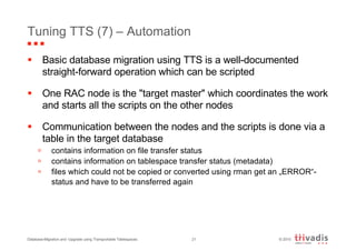 Database-Migration and -Upgrade with Transportable Tablespaces | PPT