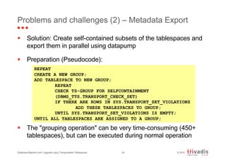 Database-Migration and -Upgrade with Transportable Tablespaces | PPT | Free Download