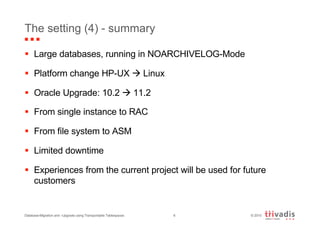 Database-Migration and -Upgrade with Transportable Tablespaces | PPT | Free Download