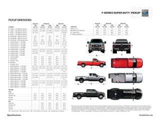 2010 Ford F-series Super Duty Truck Specification Summary | PDF