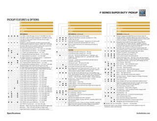 2010 Ford F-series Super Duty Truck Specification Summary | PDF