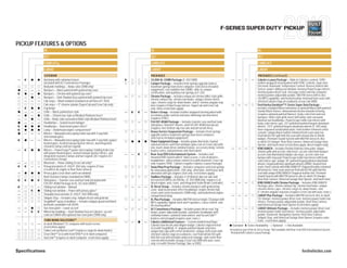 2010 Ford F-series Super Duty Truck Specification Summary | PDF