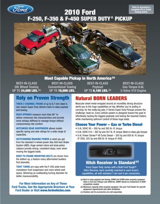 Raleigh Ford Dealer's 2010 Ford Superduty Truck Towing guide ...