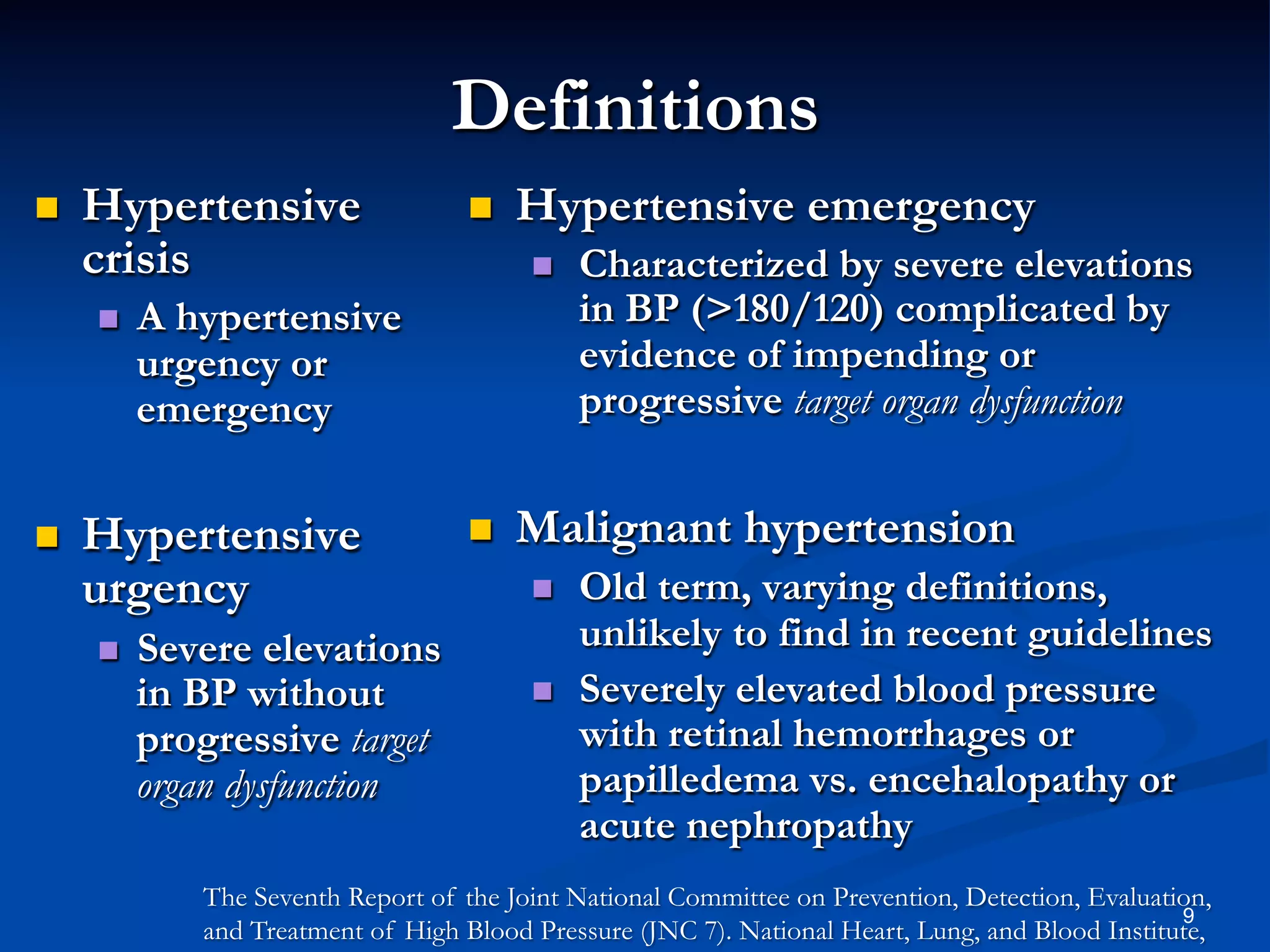 GEMC: Hypertensive Urgency and Emergency: Resident Training | PDF