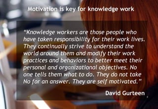 Motivation, affective aspects, and knowledge maturing | PPT