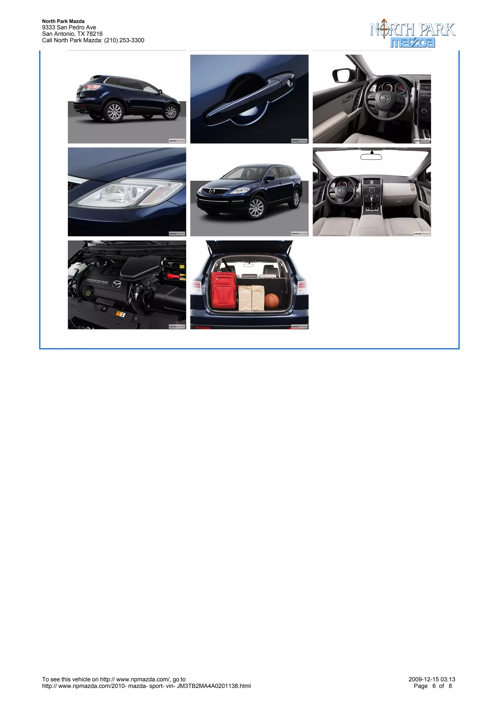 2010 Mazda Cx 9 Sport Utility Crossover Vehicle | PDF