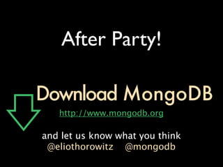 Sharding with MongoDB (Eliot Horowitz) | KEY
