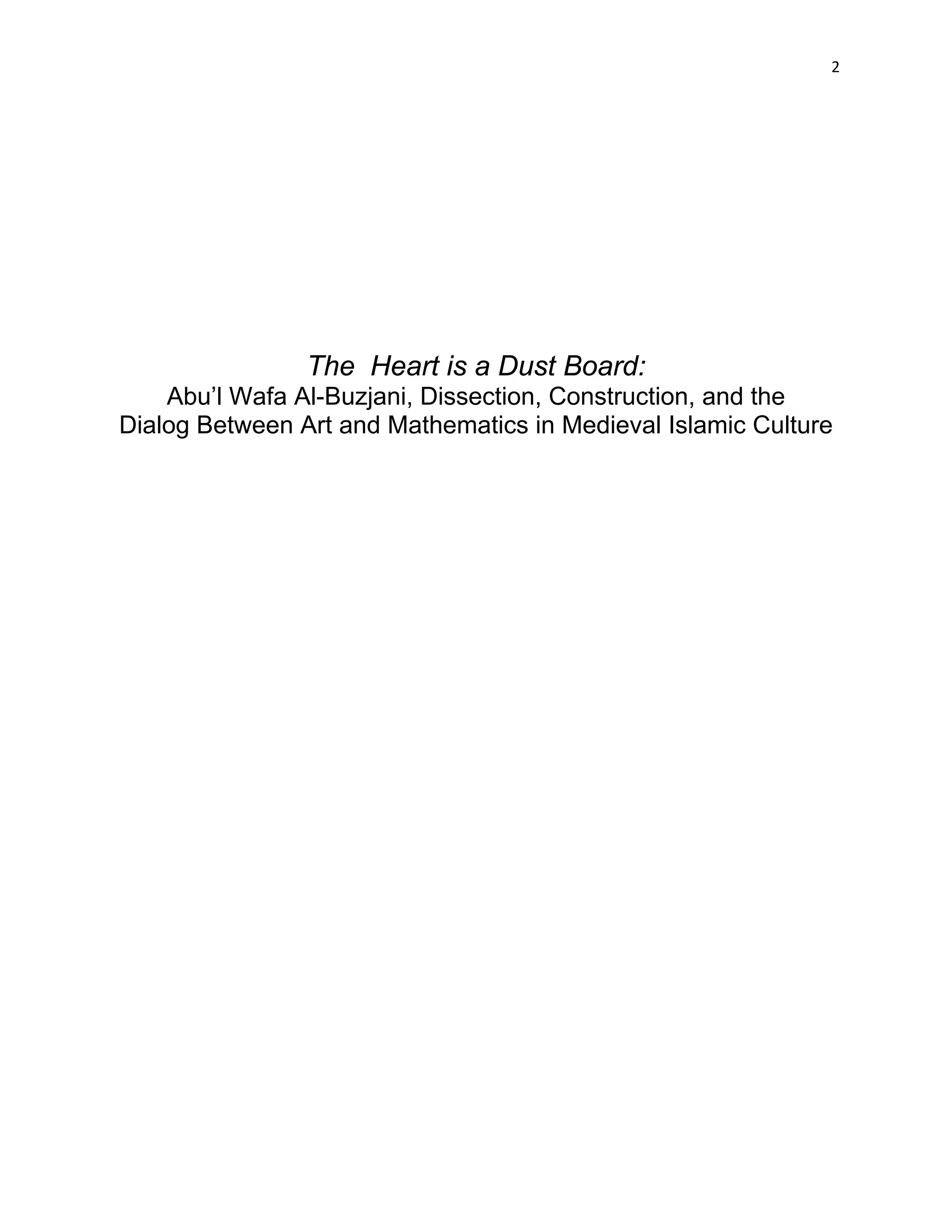 Abul Wafa Al-Buzjani, Dissection, Construction | PDF