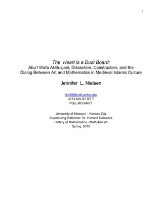 Abul Wafa Al-Buzjani, Dissection, Construction | PDF