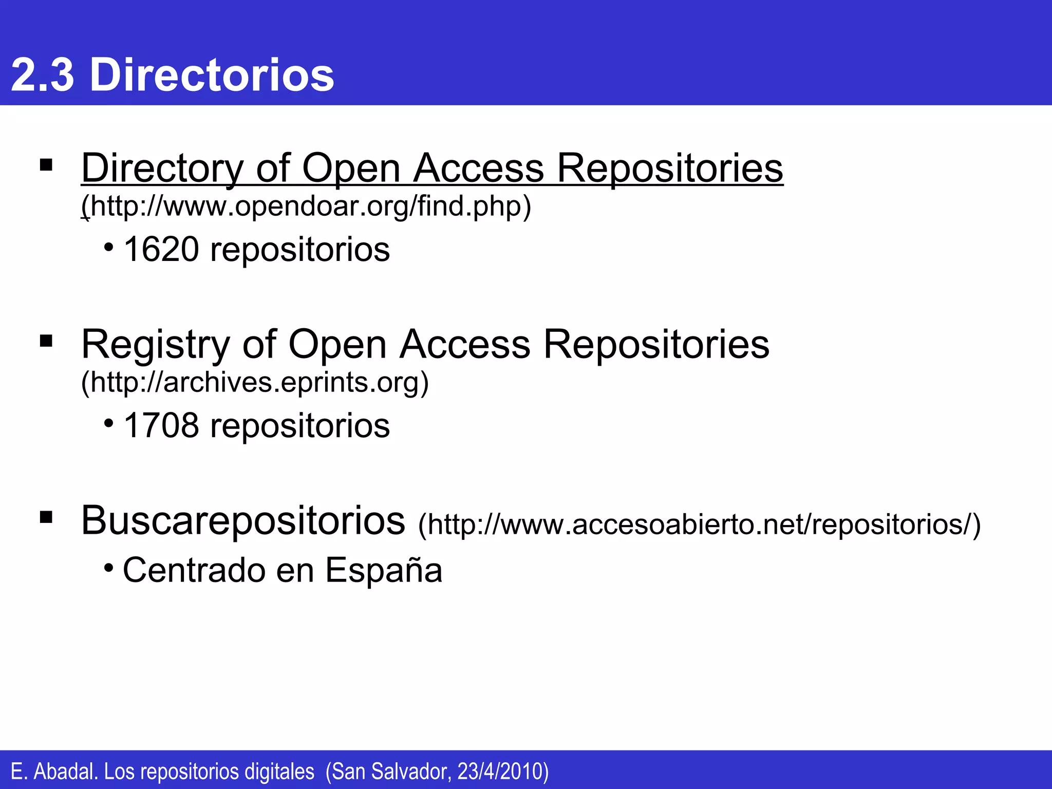 Los repositorios digitales, una vía para la difusión del conocimiento | PPT