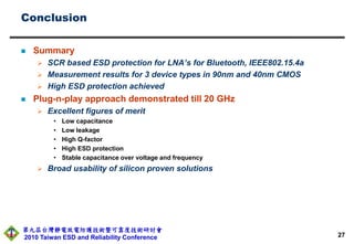 SCR based On-chip ESD protection for LNA | PDF