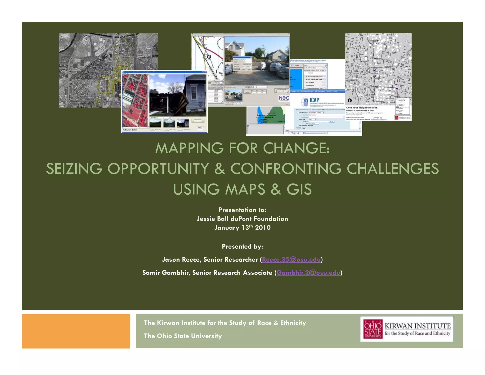 Mapping for Change: Seizing Opportunity and Confronting Challenges ...
