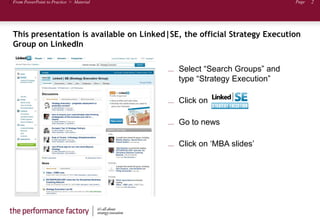 Strategy Execution - Vlerick MBA course lecture | PDF
