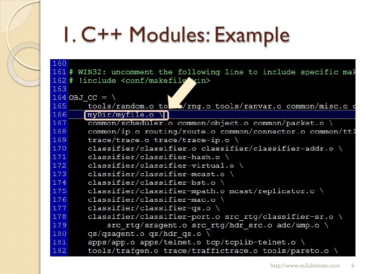 Including Your Modules into NS 2