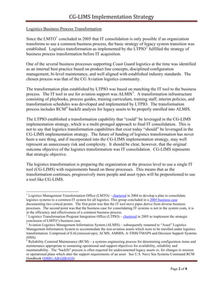 CG-LIMS Implementation Strategy | PDF