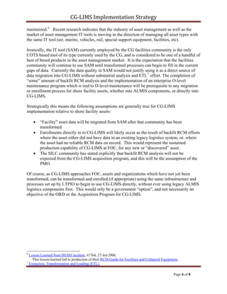 CG-LIMS Implementation Strategy | PDF