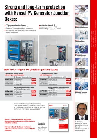 The Elektro Tipp - PV Generator Junction Boxes | PDF