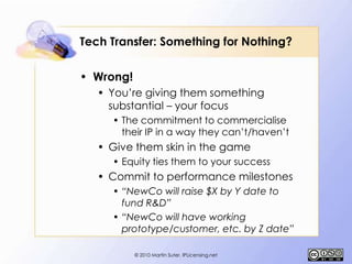 IP Licensing for Technology Entrepreneurs | PPT