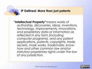IP Licensing for Technology Entrepreneurs | PPT