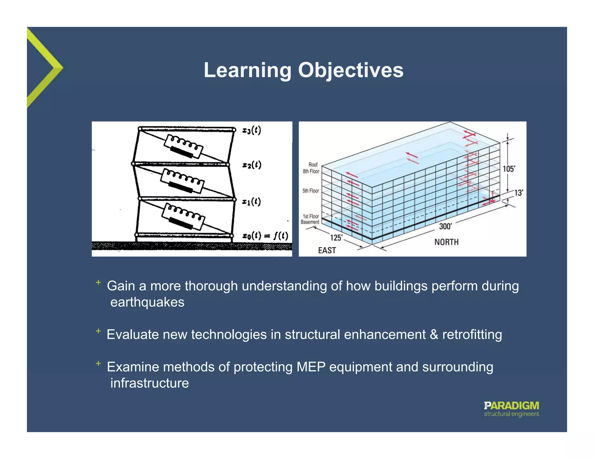 Seismic vulnerability and building performance for structures and MEP ...