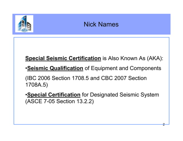Special Seismic Certification OSHPD | PDF | First Aid | Injuries