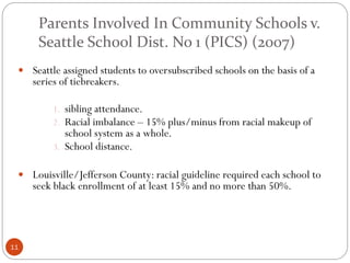 Parents Involved in Community Schools v. Seattle School Dist. No. 1 | PPT