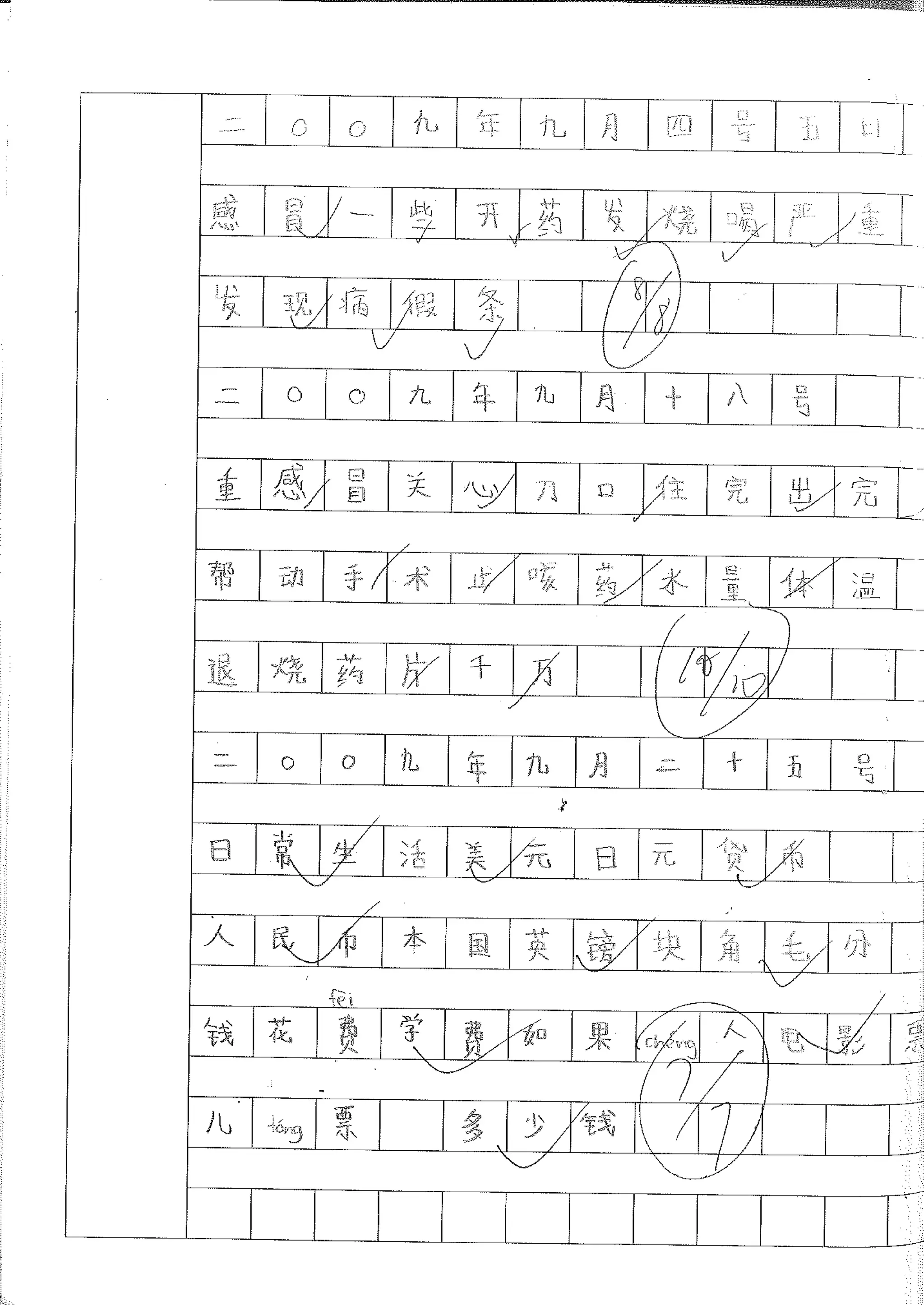 Chinese Character Test | PDF